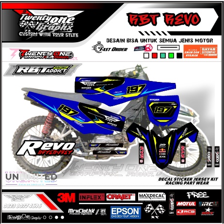 Decal Sticker RBT REVO ABS FIT BLUE Duck TRAIL MODIF GTX TRABAS Full ...
