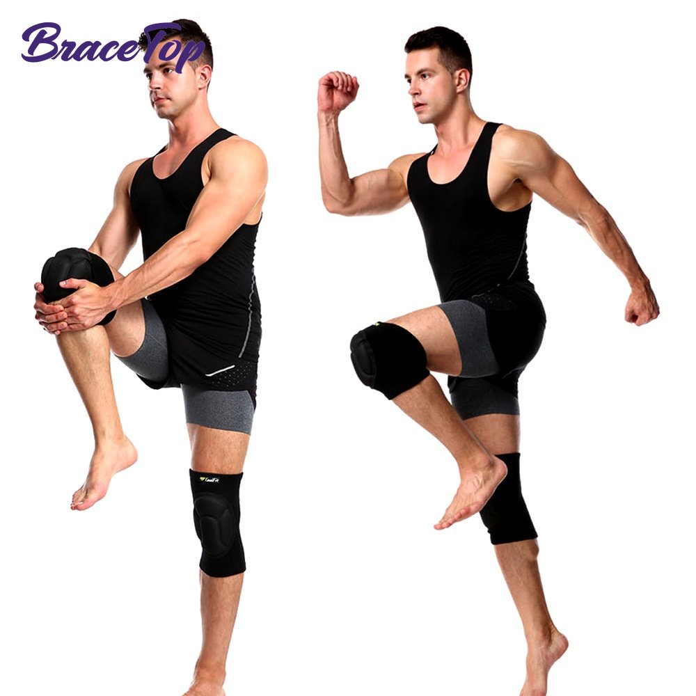 BraceTop 1Pair thicken knee pads Anti-collision Sponge for volleyball ...