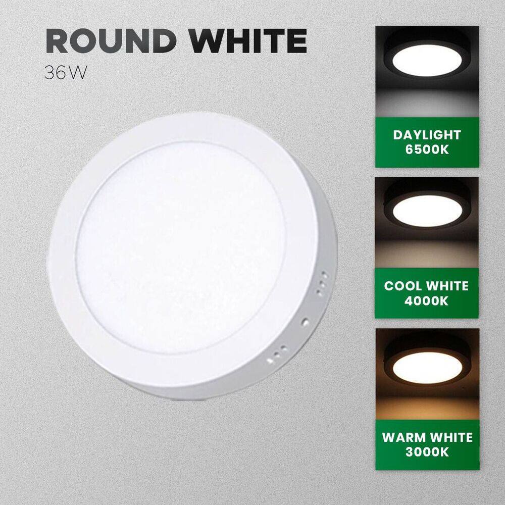 18W/24W/36W BLACK/WHITE ROUND/SQUARE SURFACE DOWNLIGHT EXTRA BRIGHT ...