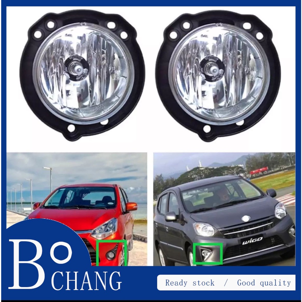 bochang a pair (left and right) fog lamp fog light front bumper lamp ...