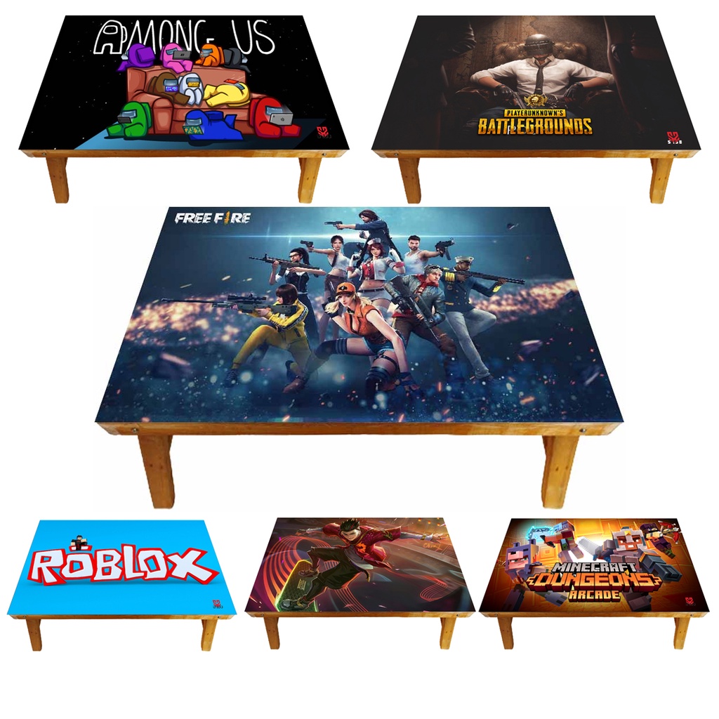 Children's Folding Study Table Character FREE FIRE PU BG MOBILE LEGENDS ...