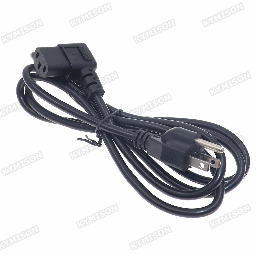 US to IEC320 C13 Right Angle/Left Angle Power Cord American NEMA 5-15P ...