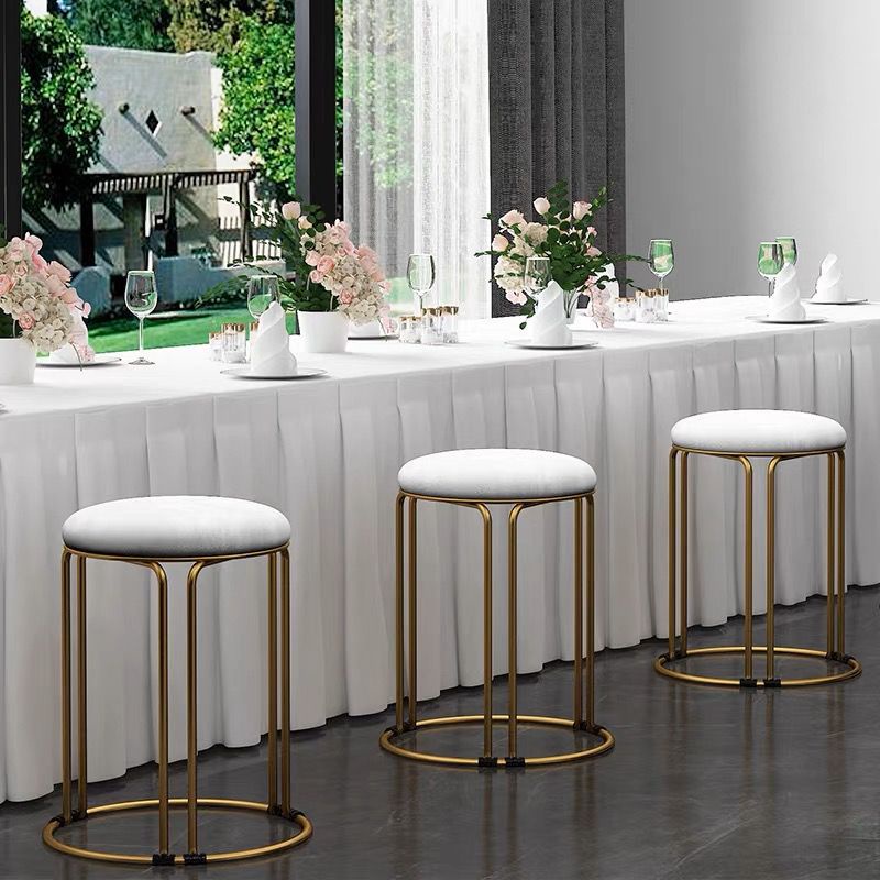 Shopping Nordic Stool Home Modern 6 Gold Leg Steel Frame Round Low ...