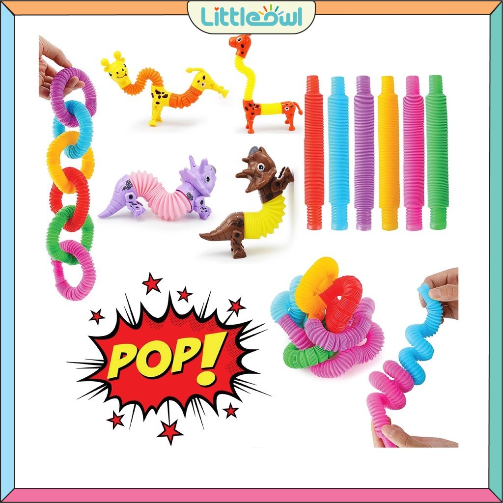 Pop Tubes Fidget Toy Autism Toys Sensory Stretch Tubes Creative ...