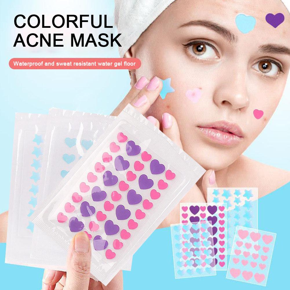 Shaped Acne Mask Hydrocolloid Pink Size Love Waterproof Friendly Acne ...