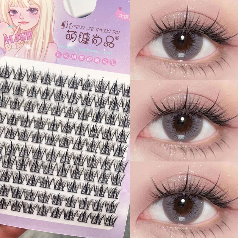 False Eyelashes High Volume, Natural Flowing Tufted Lashes, 10 Rows of ...
