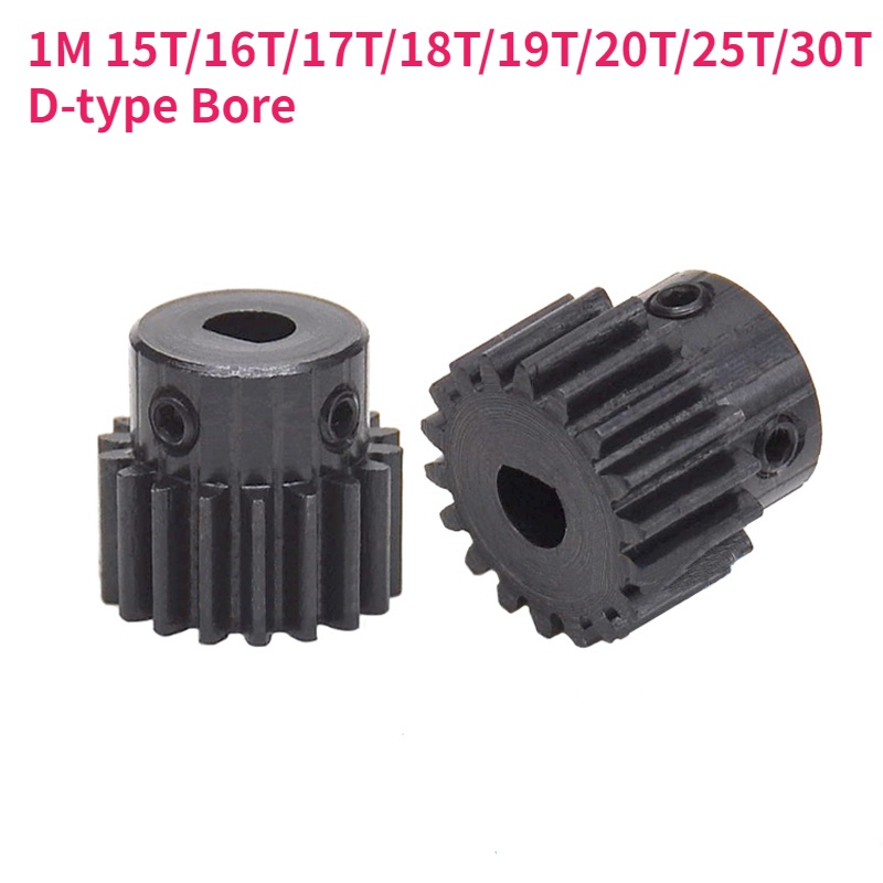 1pcs 1Modulus Spur Gear 1M 15T/16T/17T/18T/19T/20T/25T/30T Teeth Metal Motor Pinion Convex Gear ...