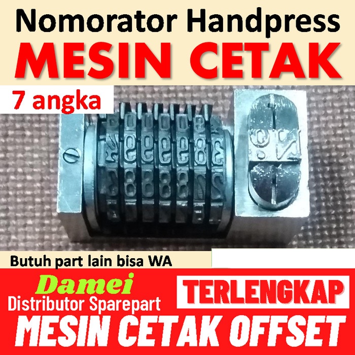 MESIN Numerator Printing Machine Handpress Letterpress Heidelberg ...