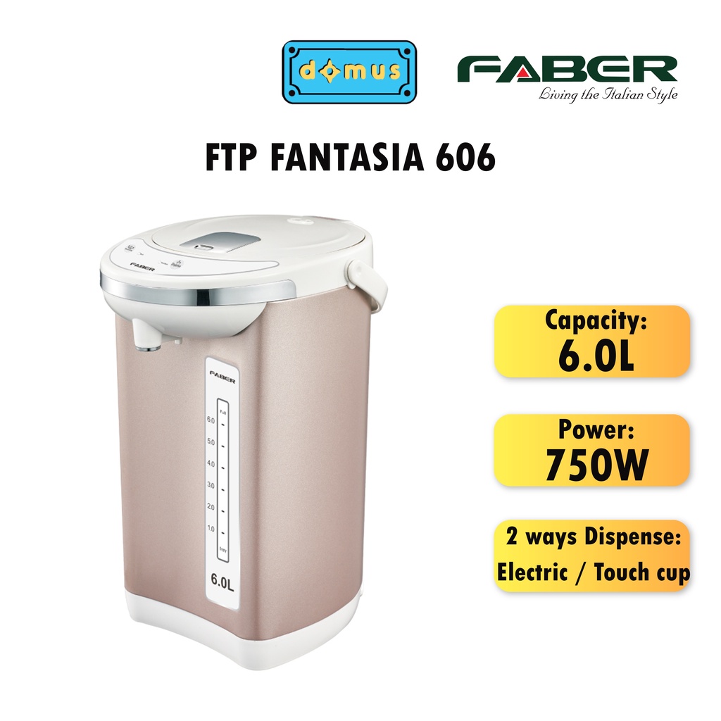 Faber Thermo Pot Water Dispenser 6.0L Pemanas Air Elektrik 熱水壺電熱水壺 FTP Fantasia 606 / FTP 606 ...