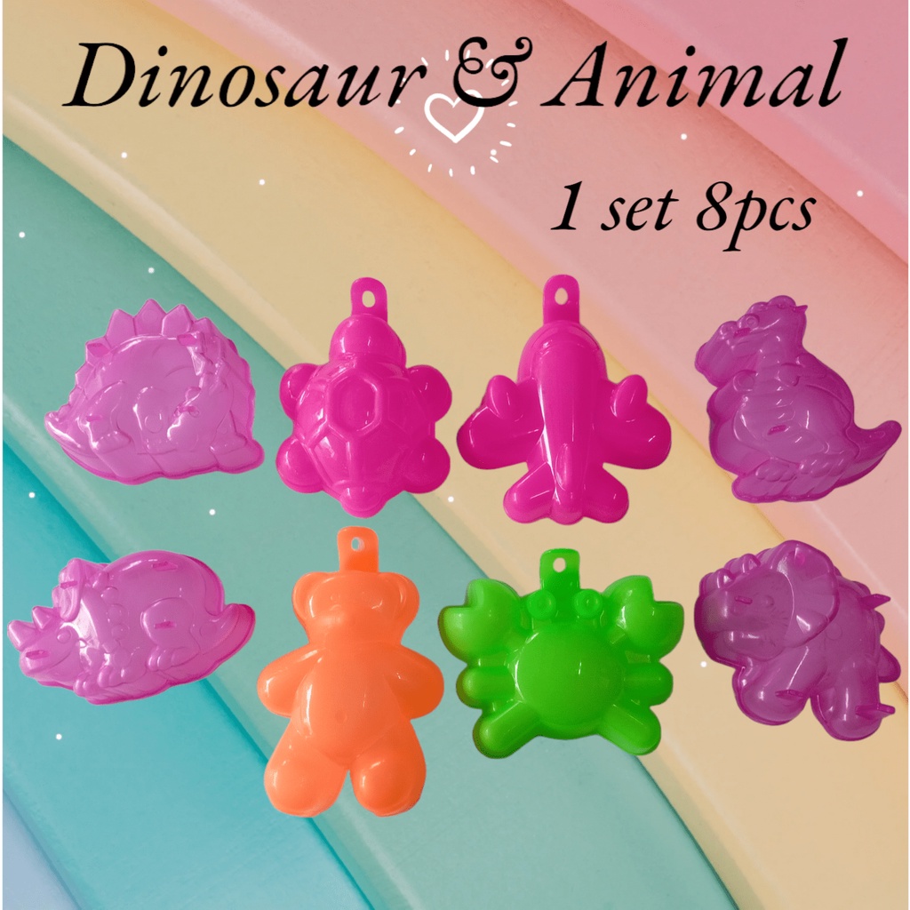 Dinosaur & Animal Jelly Pudding Mold Contents 1 set 8pcs | Shopee Malaysia