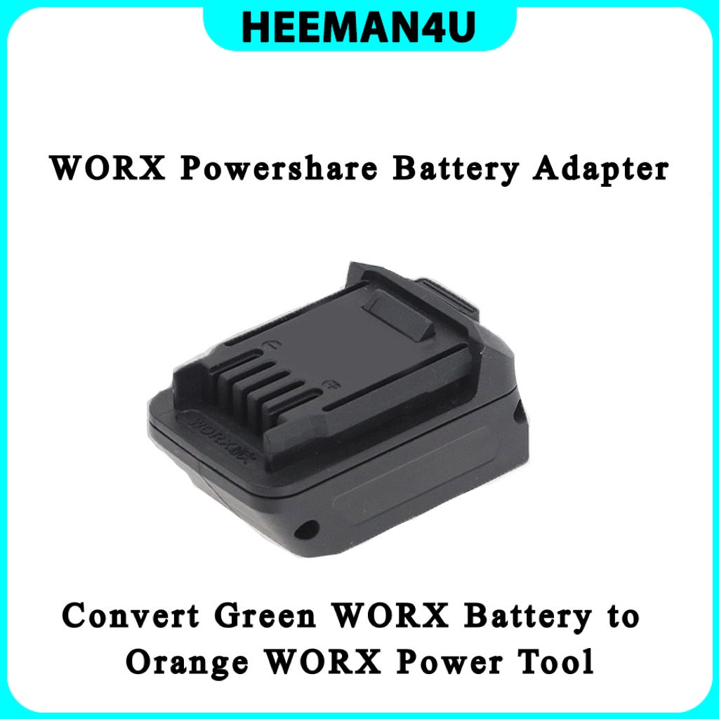 Heeman4u WORX WA4600 20V Powershare Battery Adaptor to Convert Green ...