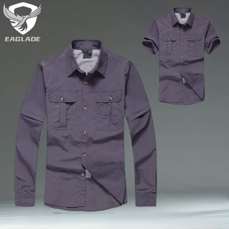 EAGLADE Men Cargo Hiking Cycling Shirt in Grey | Shopee Malaysia