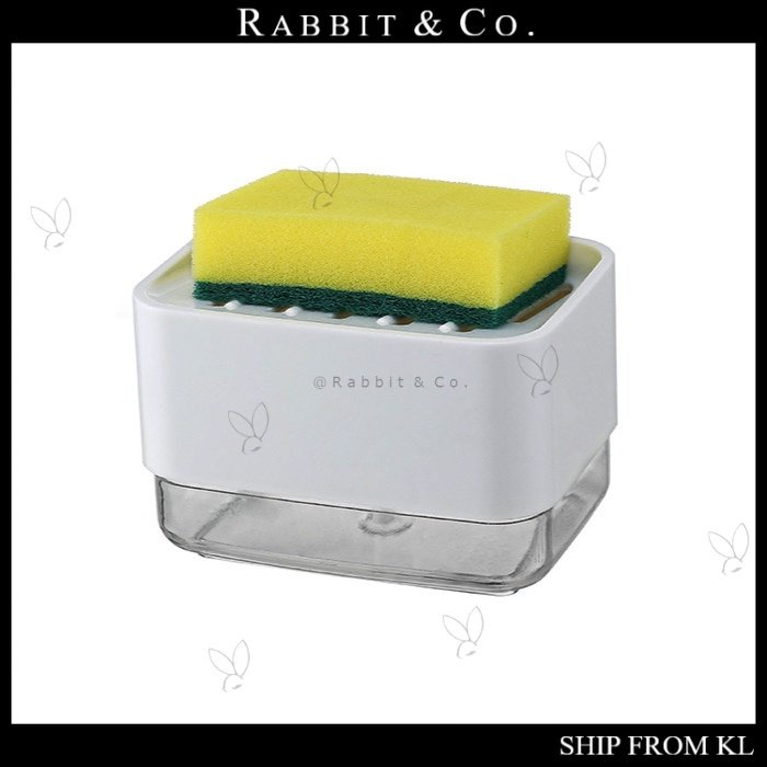 R&C Kitchen Detergent Dispenser FREE SPONGE Soap Pump Holder ...