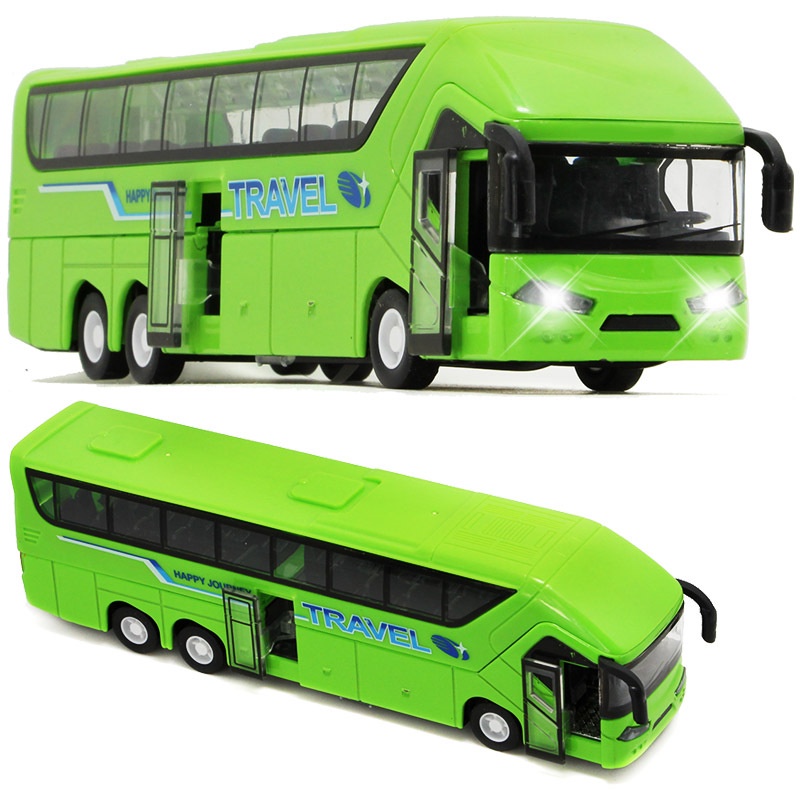 Children's Toy Car Light Music Power Control Alloy Sightseeing Bus ...