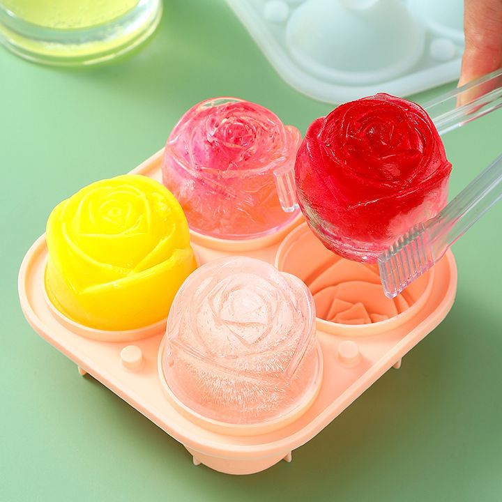 Rose Ice Tray Food Grade Silicone Ice Mold Ice Box Ice Tray Artifact ...