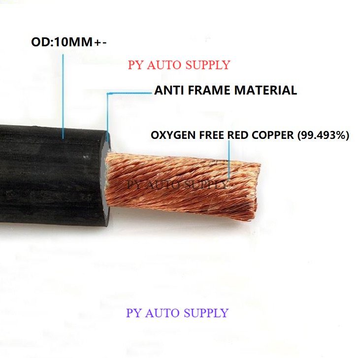 60A 25MM2 4AWG 1 Feet HEAVY DUTY Automotive 3C Battery Cable Semi Rigid ...