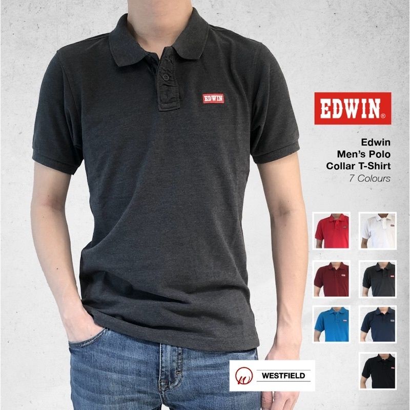 EDWIN MEN'S COLLAR POLO T-SHIRT ( 7482 1309 ) | Baju Polo | Shopee Malaysia