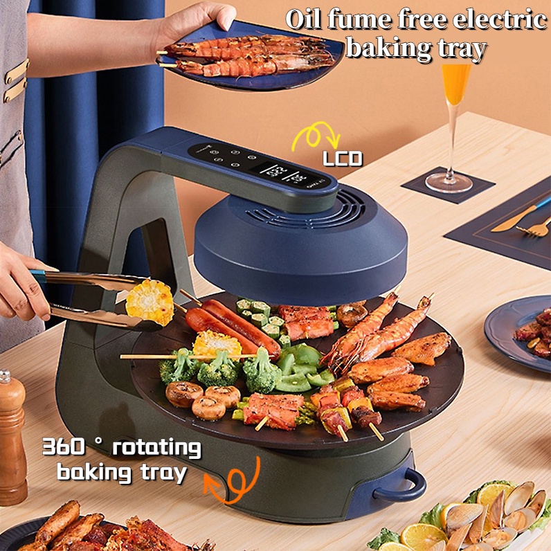 360° BBQ System Barbecue Grill 3D Electric Grill Home Smokeless ...