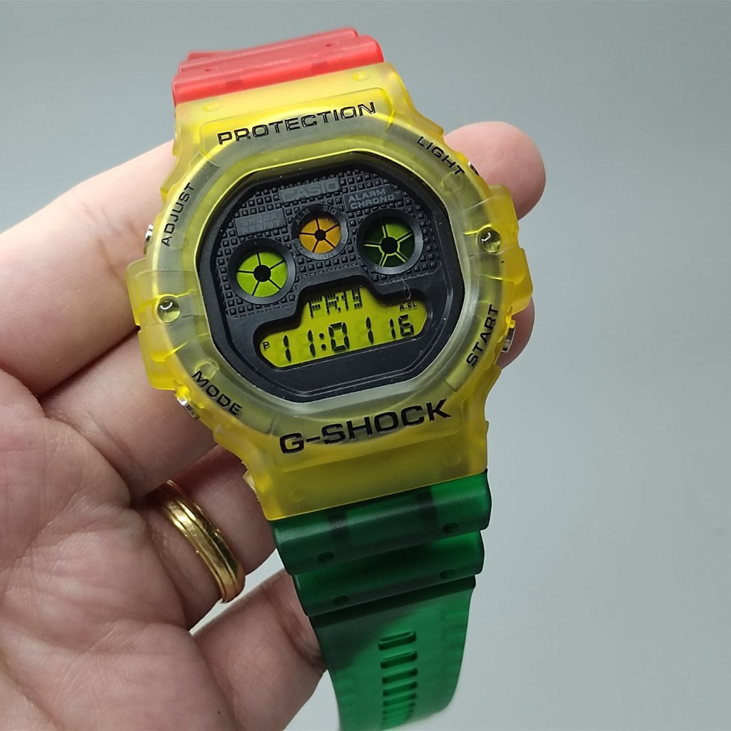 G Shock Rasta DW5900 Tapak Kucing Jam tangan G shock Jam Tapak Kucing ...