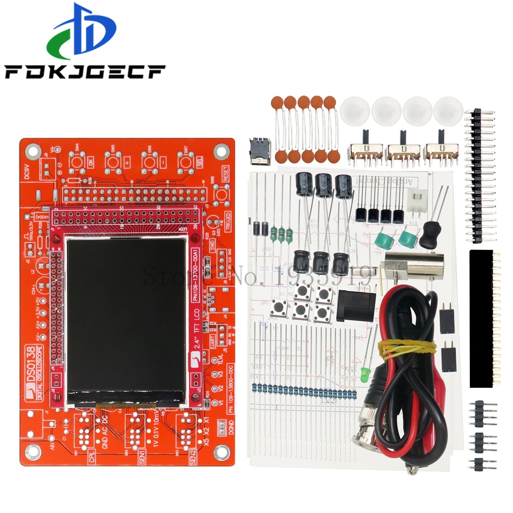 DSO138 2.4" TFT Screen Digital Oscilloscope Diy Kit Waveform Display ...