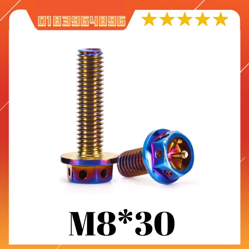 SKRU TITANIUM SKRU UNIVERSAL WARNA TITANIUM M8 SAIZ | Shopee Malaysia