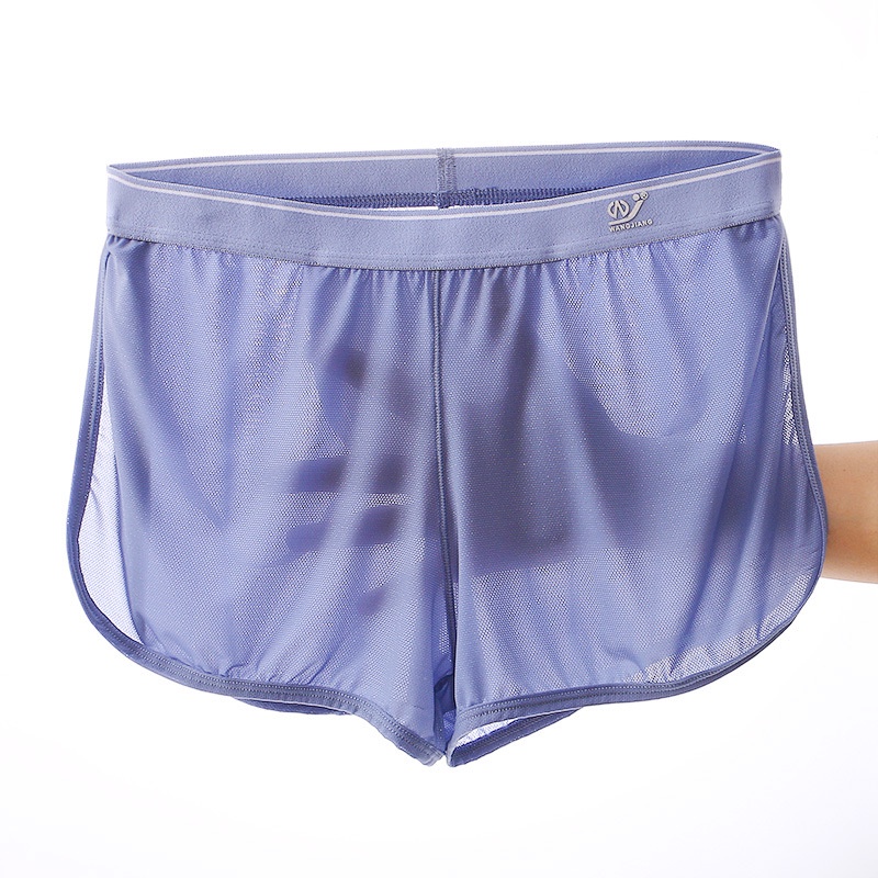 Cool And Breathable Mens Ice Silk Casual Shorts Open Side For Summer Homewear Arrow Shorts