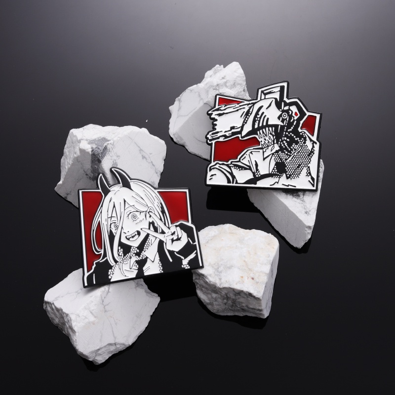 Manga Chainsaw Man Enamel Pin Anime Lapel Pins Cute Brooches Badges
