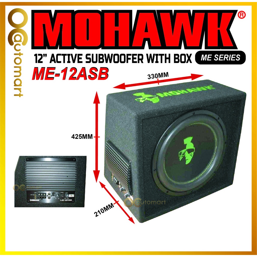 Mohawk ME Series 12"Inch Single Voice Coil 4Ohm Single Magnet Subwoofer ...