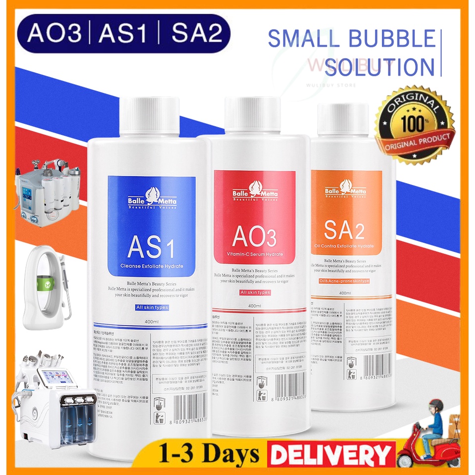 Ready🔥 Korea AS1 SA2 AO3 Aqua Peeling Solution 400ml Hydra Dermabrasion Facial Cleansing ...