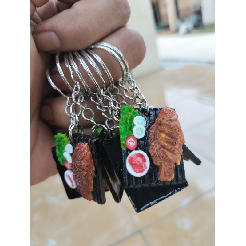 GANTUNGAN Grilled Gourami Fish Miniature Keychain Unique Cute GANCI ...