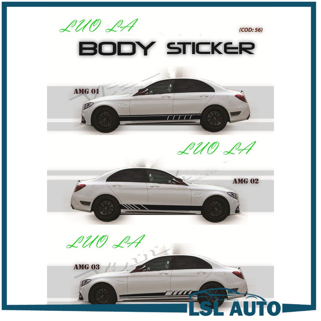 CAR BODY STICKER FOR BMW BEZZA KANCIL WIRA TOYOTA HONDA PROTON | Shopee ...
