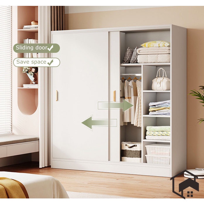 Sliding Door Wardrobe Home Bedroom Multi-Layer Wardrobe Multi ...