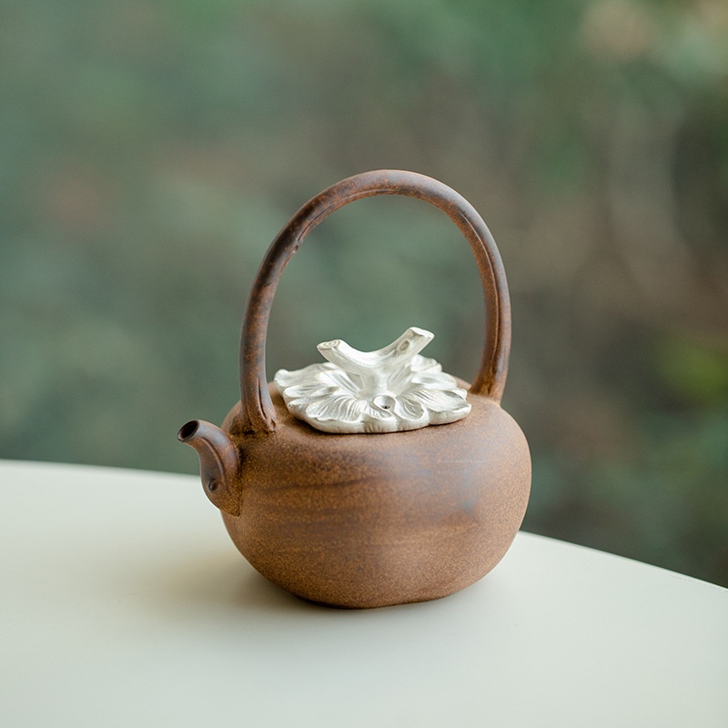 Drawing Silver Old Rock Clay Persimmon Lifting Beam Pot [Huayun ...