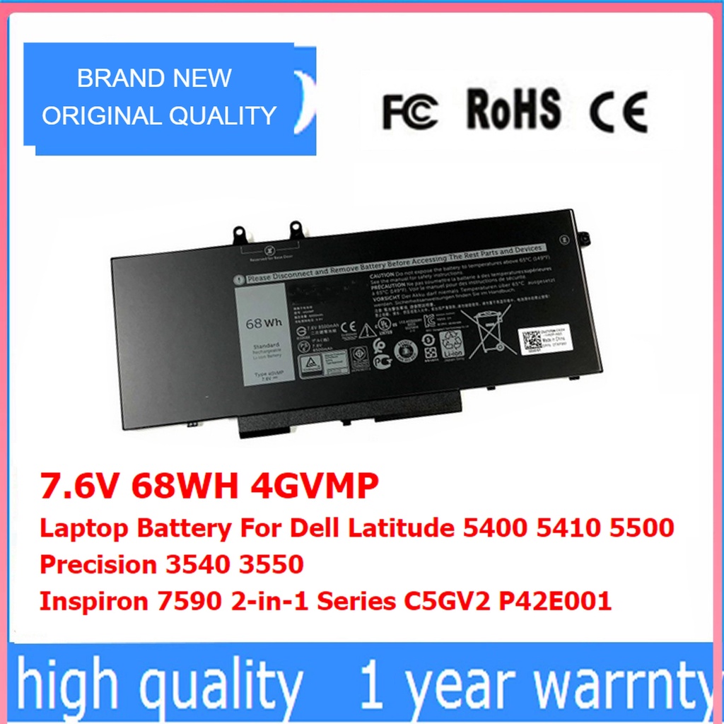 4GVMP Laptop Battery For Dell Latitude 5400 5410 5500 Precision 3540 ...