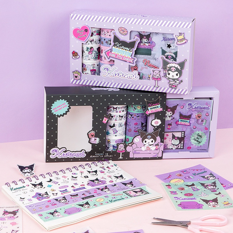 Sanrio Tape Stickers Kuromi Cinnamoroll Washi Paper Tape Sticker Gift ...