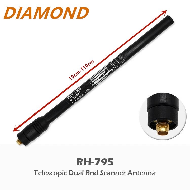 Diamond antenna RH-795 long range power baofeng 888s uv82 uv5r | Shopee ...