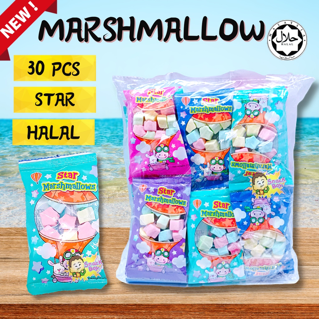 30pcs Star Marshmallow Colourful Mallow Party Pack | Shopee Malaysia