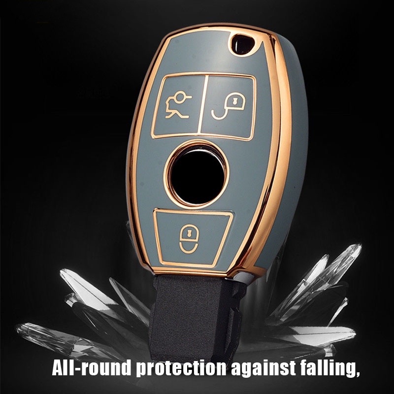Mercedes Car Key Cover Chrome Reflection TPU Key Fob Case Remote Case ...