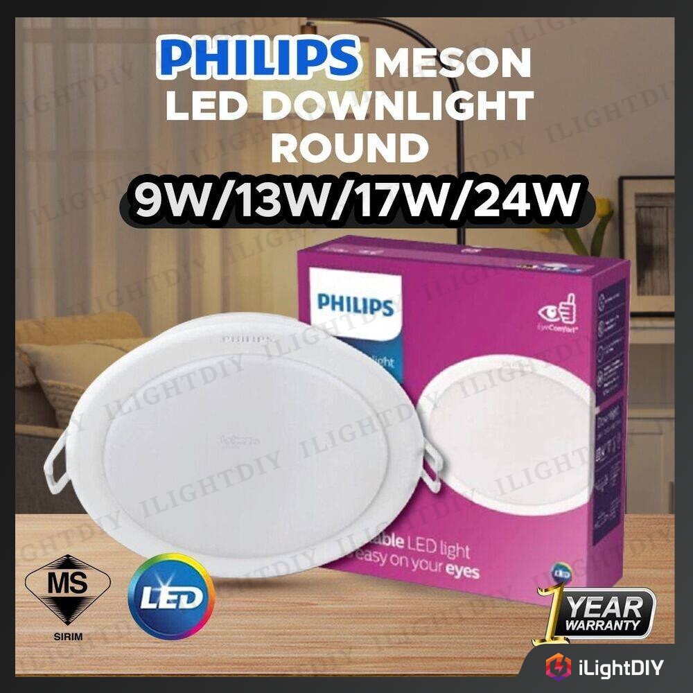 PHILIPS MESON 4" 9W-59449/ 5" 13W-59464 / 6" 17W-59466 / 8" 24W-59471 ROUND LED DOWNLIGHT ...