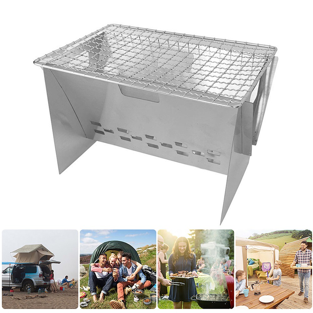 Folding Grill BBQ Meat Satay Grill Tool - BBQ Grill Satay Grill Tool ...