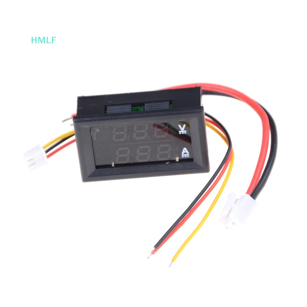 HM DC 100V 10A Voltmeter Ammeter Blue + Red LED Dual Digital Volt Amp Meter Gauge LF | Shopee ...