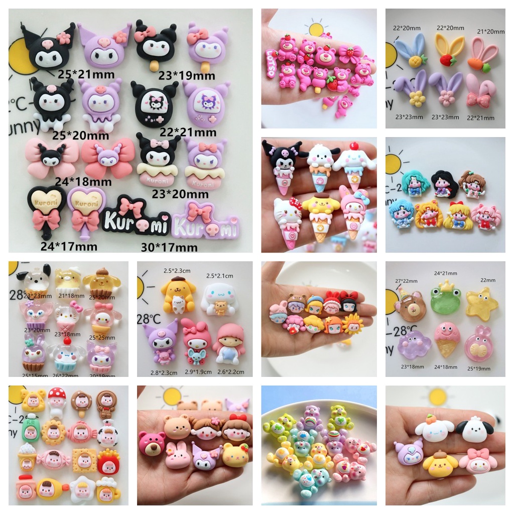10Pcs/set 【Random Mixed】Cartoon Animal Resin Flatbacks for Handmade ...