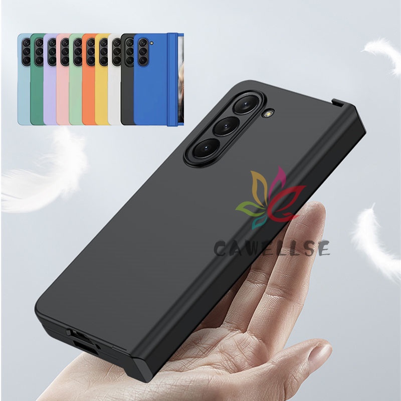 Liquid Lens Silicone Slide Camera Matte Casing Samsung Galaxy Z Fold 5 ...