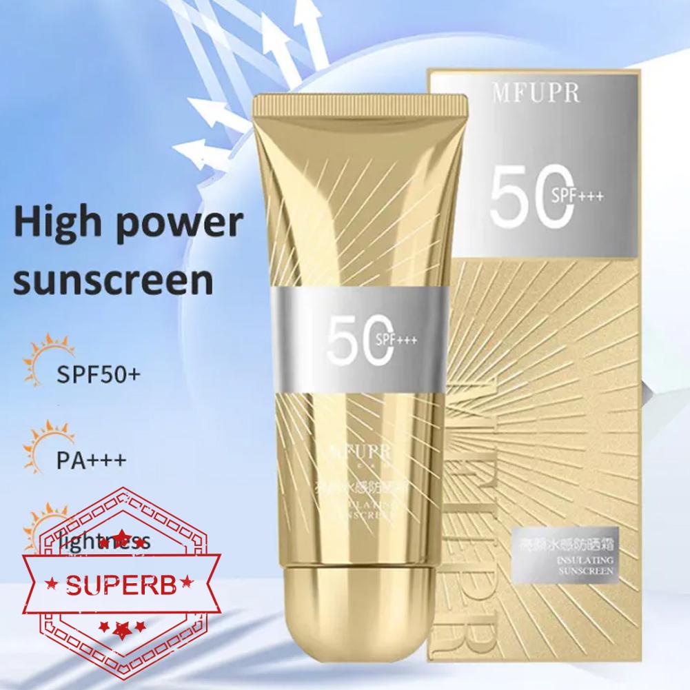MFUPR Brightening Water Sensitive Sunscreen SPF50+Waterproof Cream Sunscreen Isolation UV Skin ...