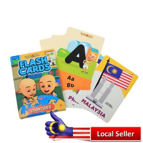 KM Upin Ipin Flash Card ( Countries ) Mengenal Negara | Shopee Malaysia