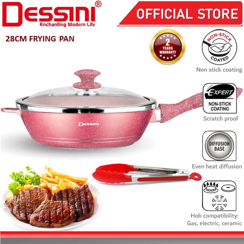 DESSINI ITALY Granite Aluminium Non Stick Casserole Pot Bowl Wok Grill ...