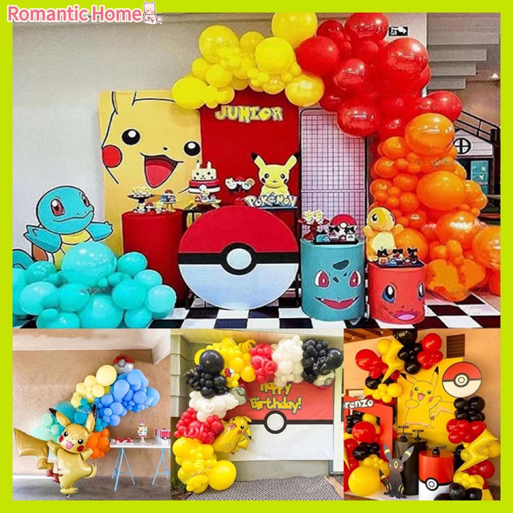Pokemon Figures Balloons Set Pikachu Psyduck Squirtle Charmander ...