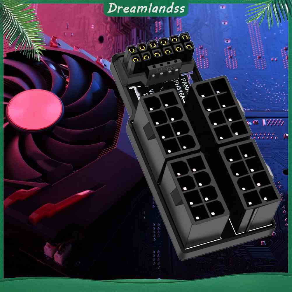 Dreamlandss ATX3.0 12VHPWR 12+4P 600W 180 Degree Power Jack Adapter ...