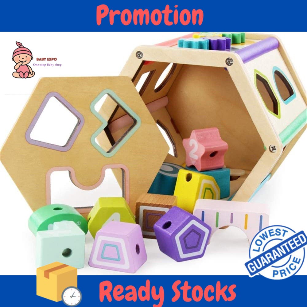 Baby Expo Hexagon Activity Cube Toy for Kids and Baby Wooden Toy ...