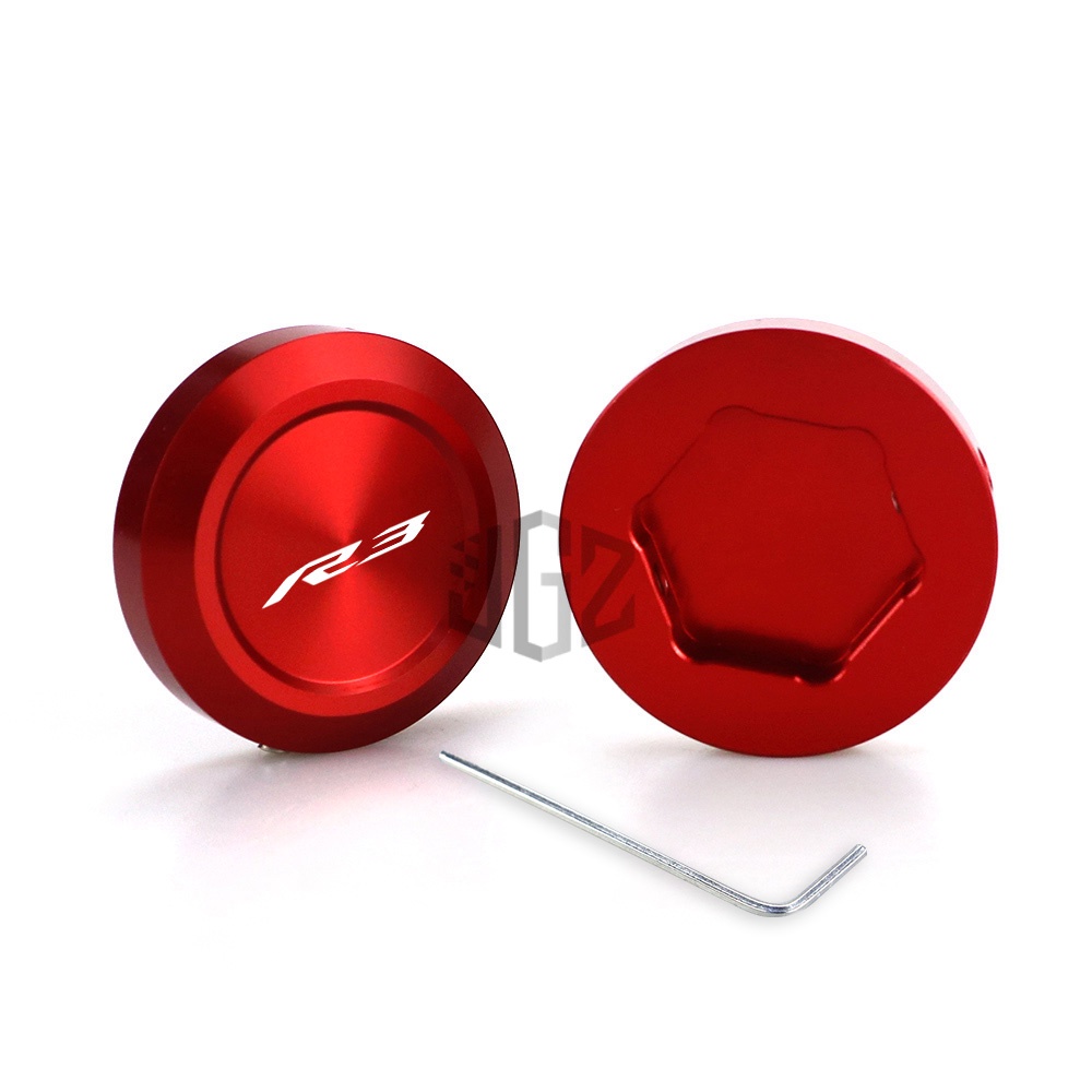 R3 Motorcycle CNC Triple Tree Stem Yoke Center Cap Front Fork Covers ...
